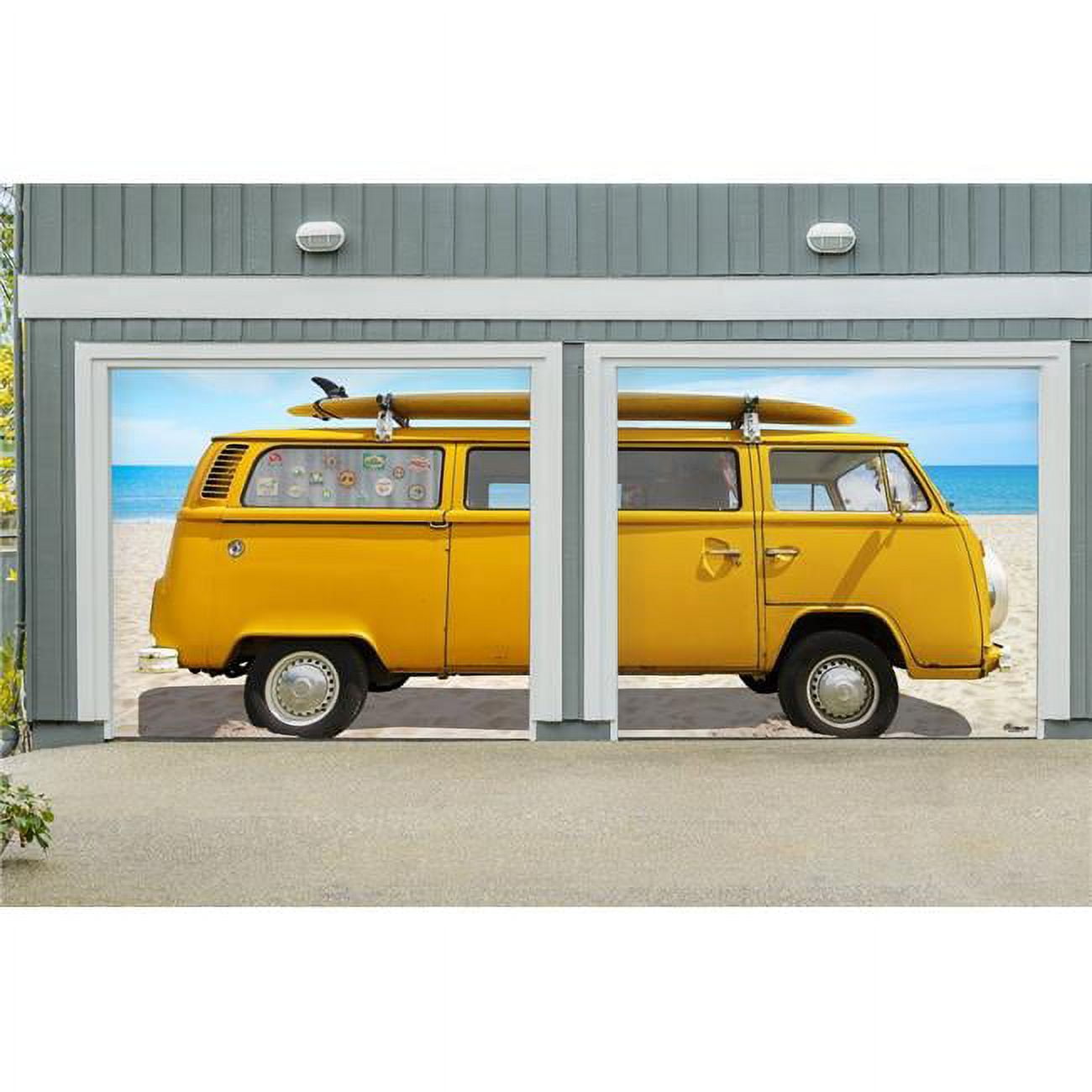 Surf Life - Nature 7 ft. x 8 ft. Split Garage Door Decor Banner Mural ...