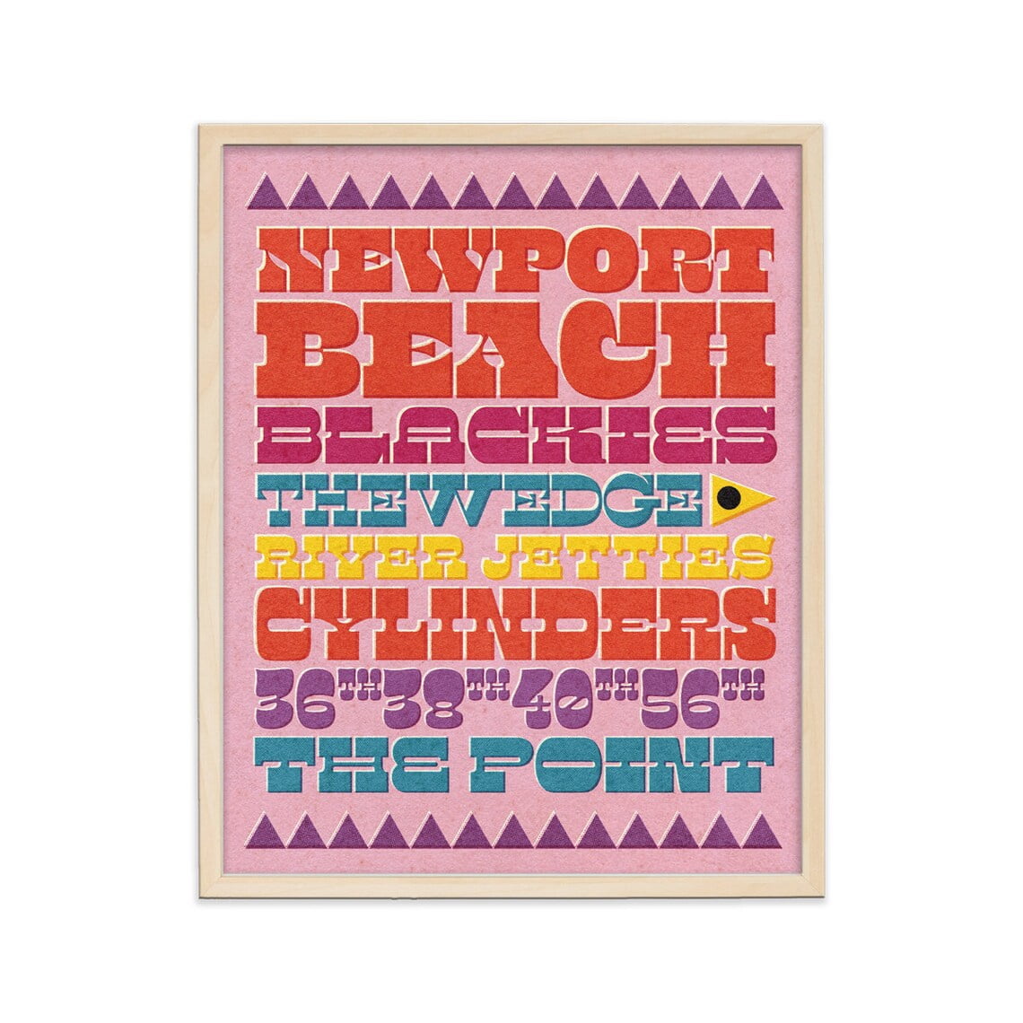 Surf Newport Beach!, Retro Typographical Poster Of Newport Beach Surf ...