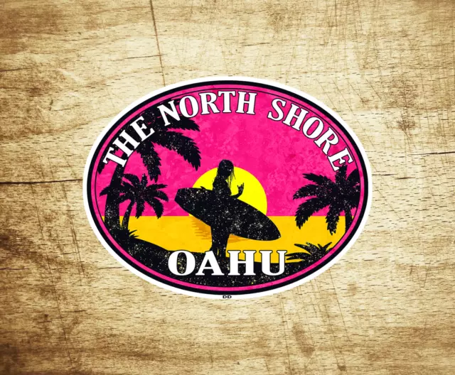 Surf North Shore Hawaii Sticker Decal Oahu Surfing Laptop Bumper Phone ...
