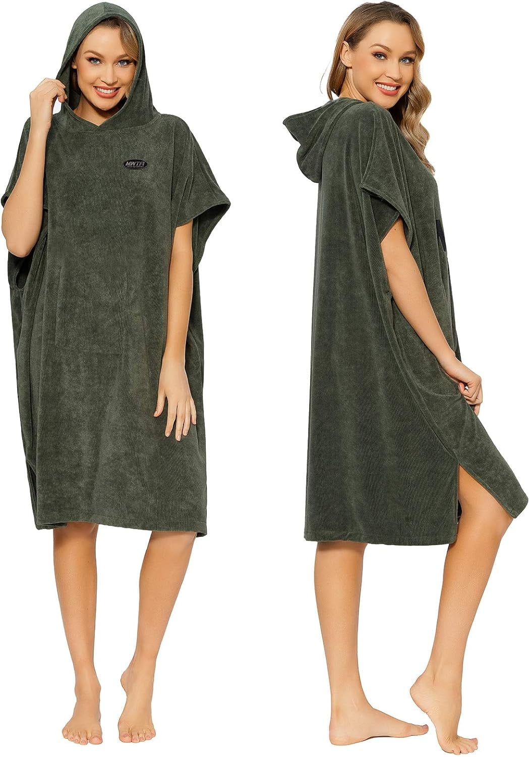 Surf Poncho Change Robe with Hood Thick Microfiber Wetsuit Changing ...