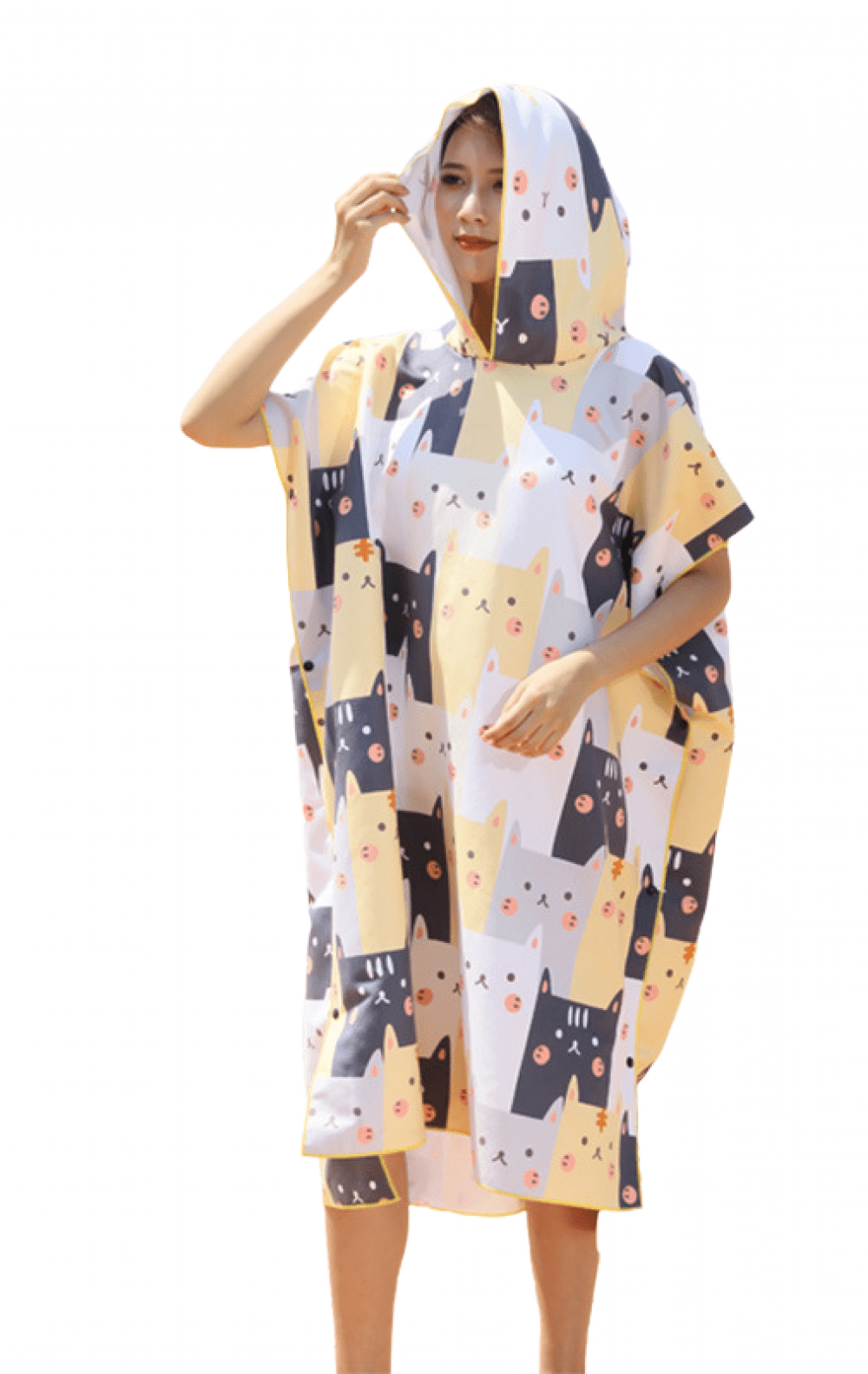 Surf Poncho Changing Robe , Hooded Towel Robe Changing Towel Poncho for ...