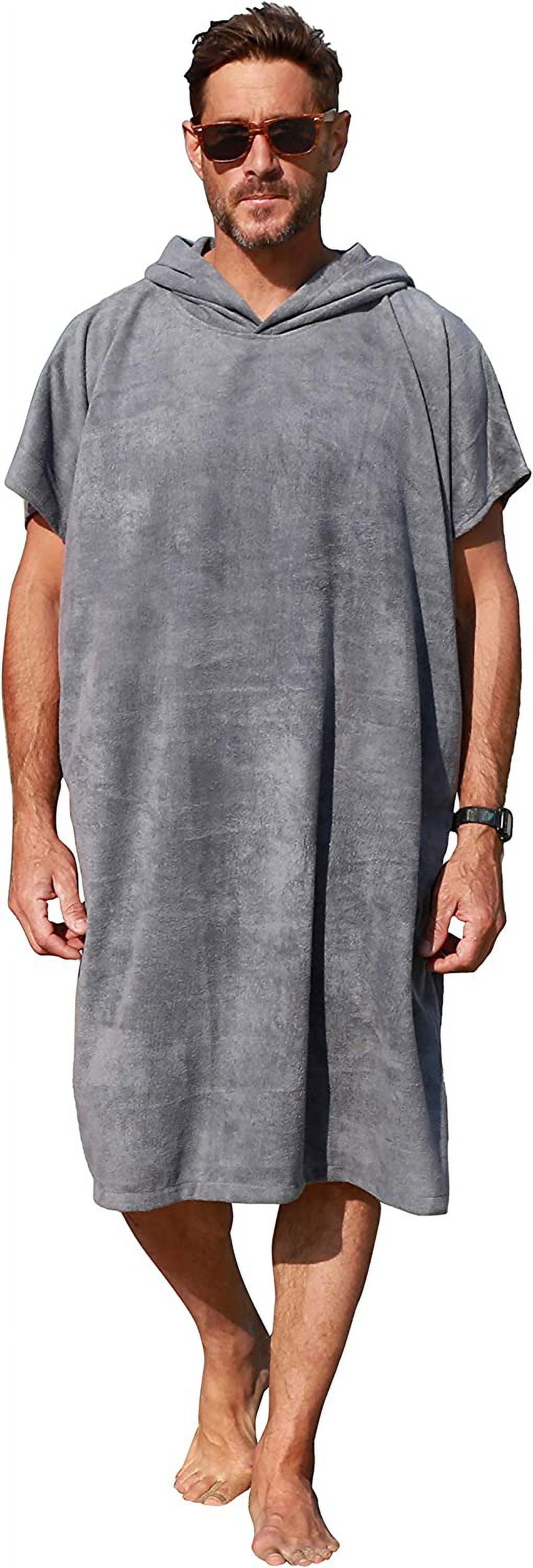 Surf Poncho Changing Towel Robe for Adults Men Women, Water Absorbent ...