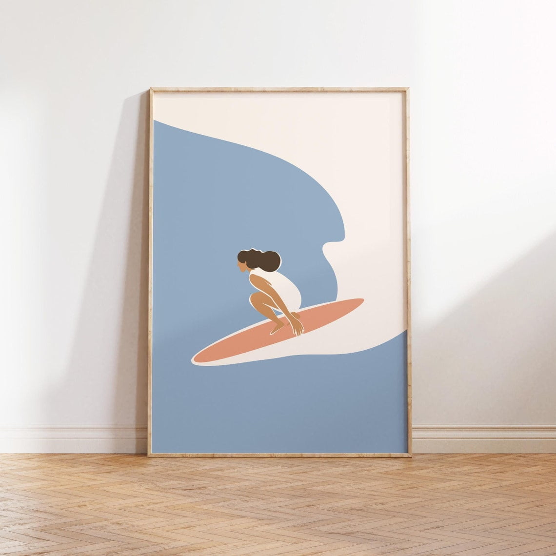 Surf Poster Surfboard Art Print Cute Beach Print Surfer Girl House ...