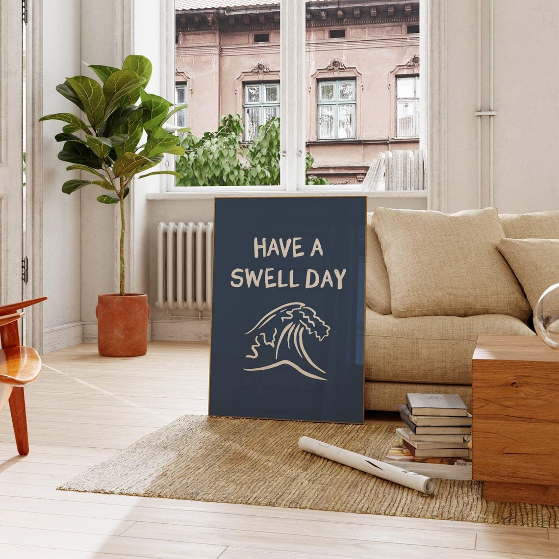 Surf Poster Have A Swell Day Wall Art Ocean Print Wave Wall Art ...