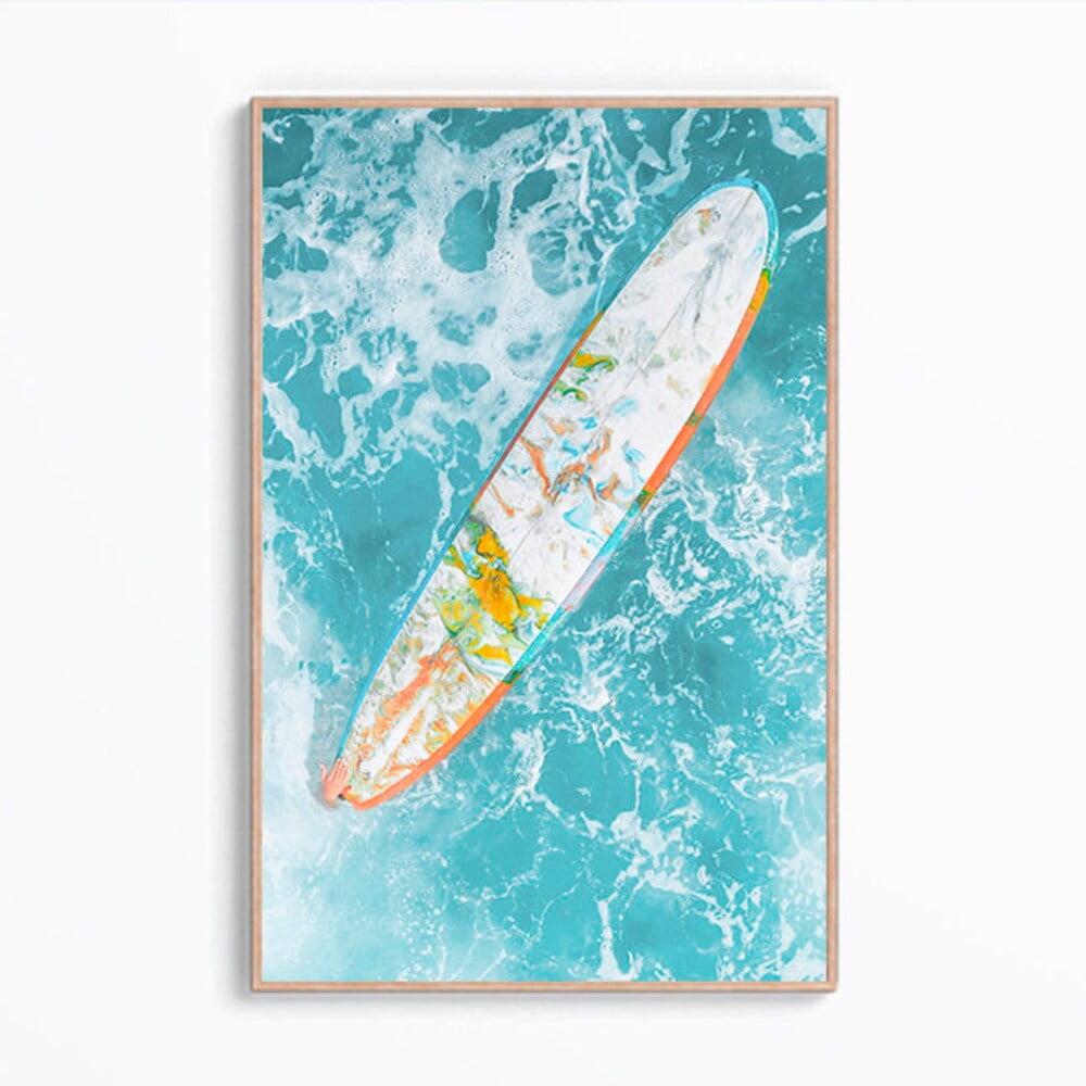 Surf Print Wall Art, Ocean Surfboard Photography, Surf Poster, Aerial ...
