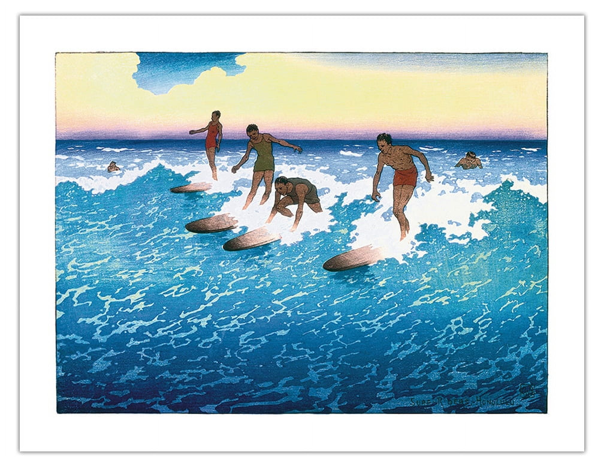 Surf Riders - Duke Kahanamoku w Friends - Honolulu Hawaii - Vintage ...