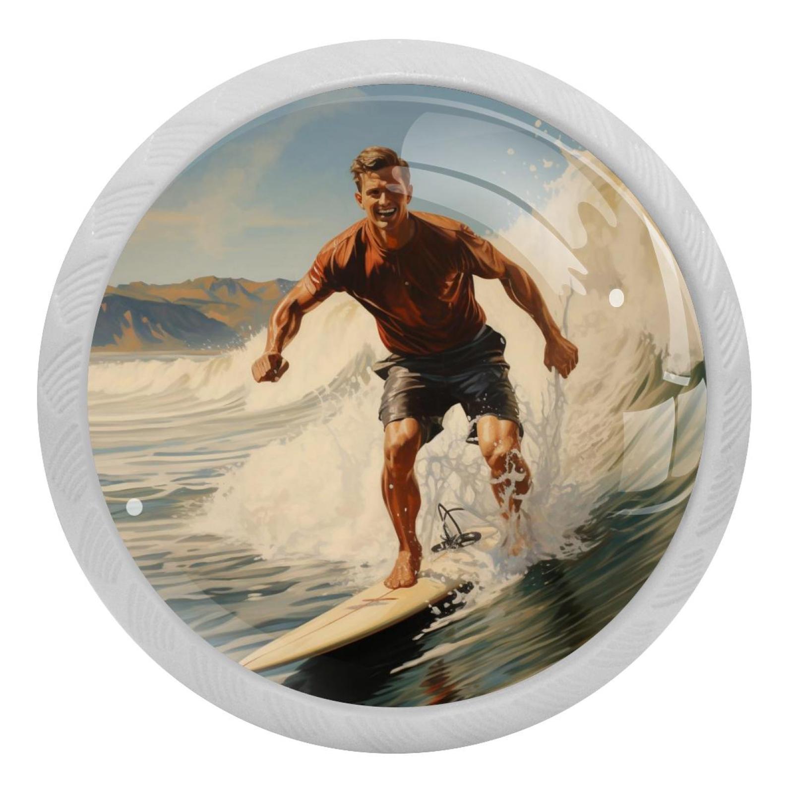 Surf Round Glow-in-the-Dark Dresser Knobs: Fluorescent Drawer Pulls ...