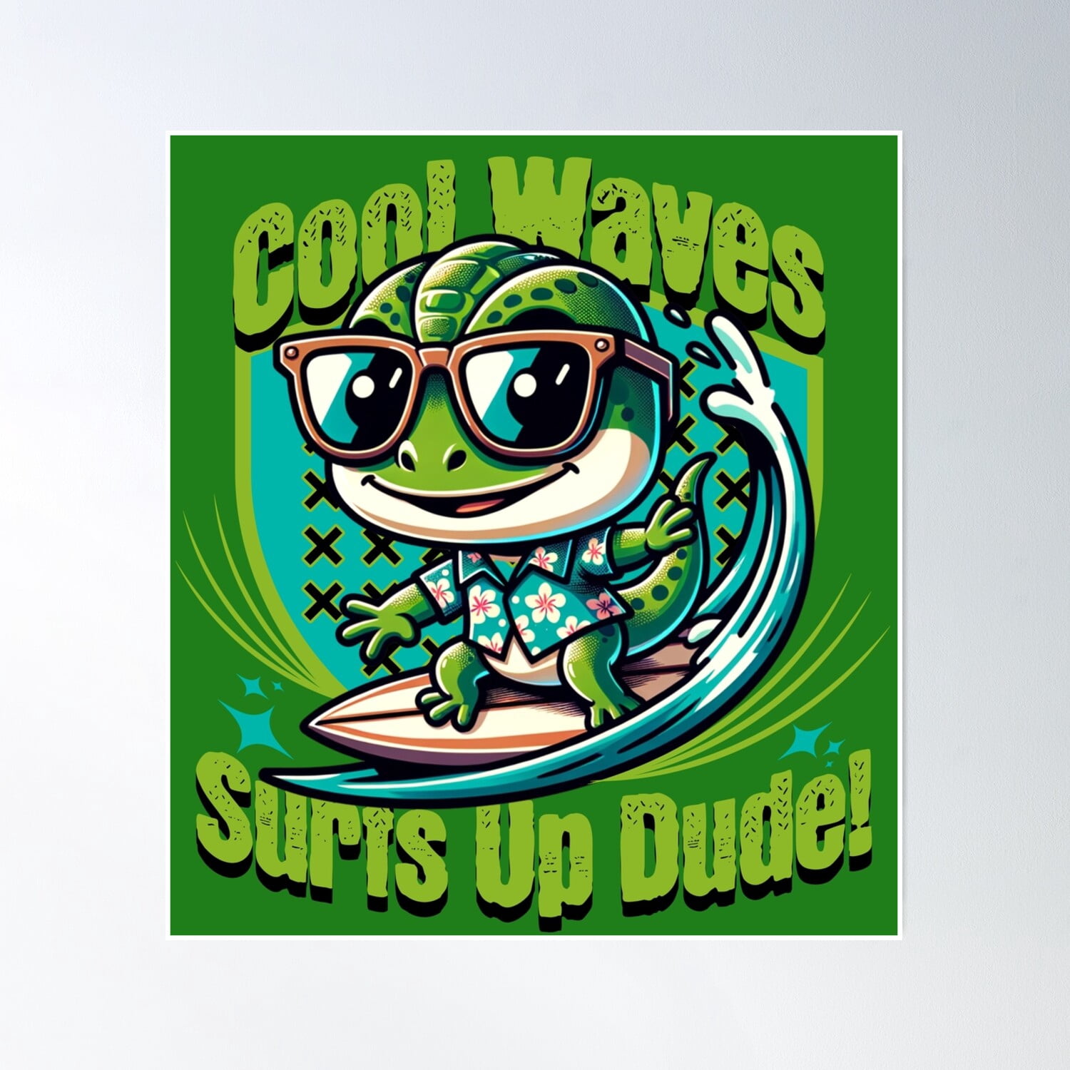 Surf'S Up, Dude! Poster Wall Art, Modern Wall Decor, 24x36 UNFRAMED ...