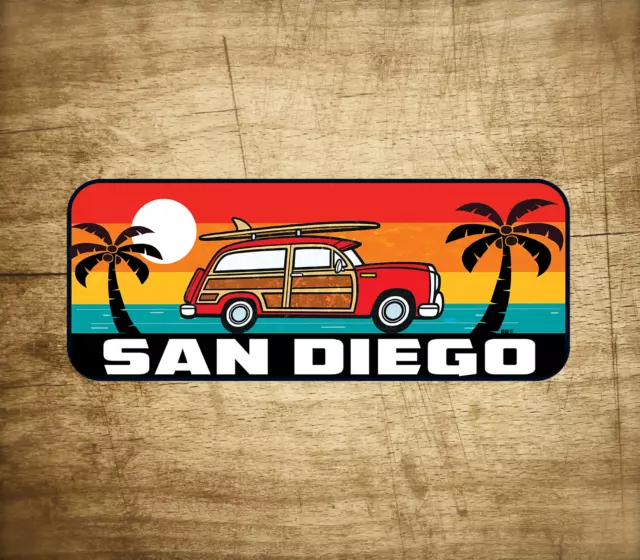Surf San Diego Sticker Decal California Surfing Surfer Laptop Bumper ...