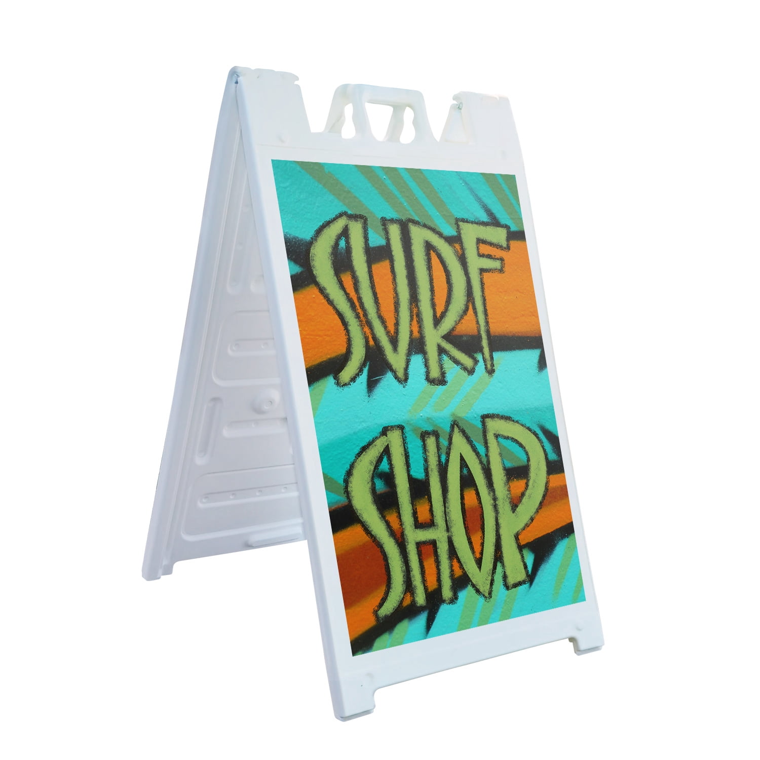 Surf Shop 24" x 36" Double Sided A-Frame Sidewalk Sign Includes 2 ...