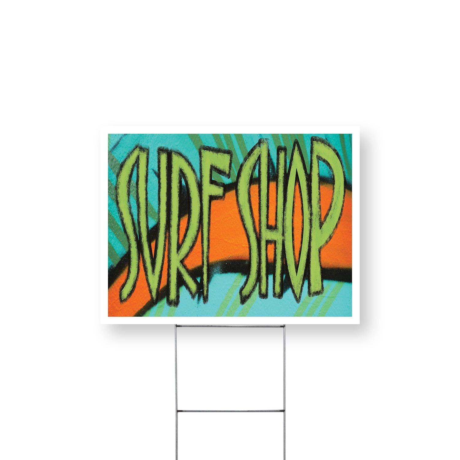 Surf Shop Yard Sign 12 Inch x 16 Inch Double Sided Weatherproof Heavy ...