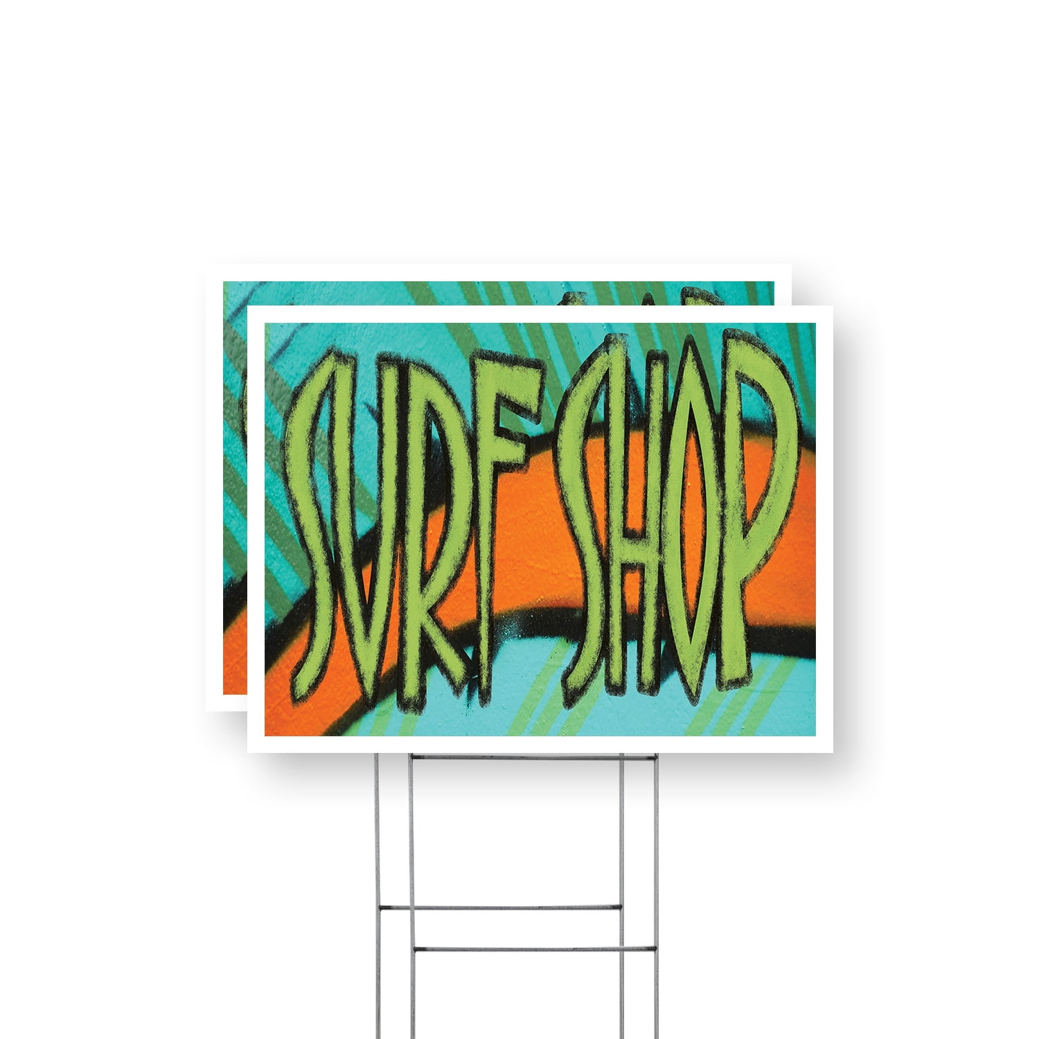 Surf Shop Yard Sign 2 Pack of 18 Inch x 24 Inch Single Sided ...