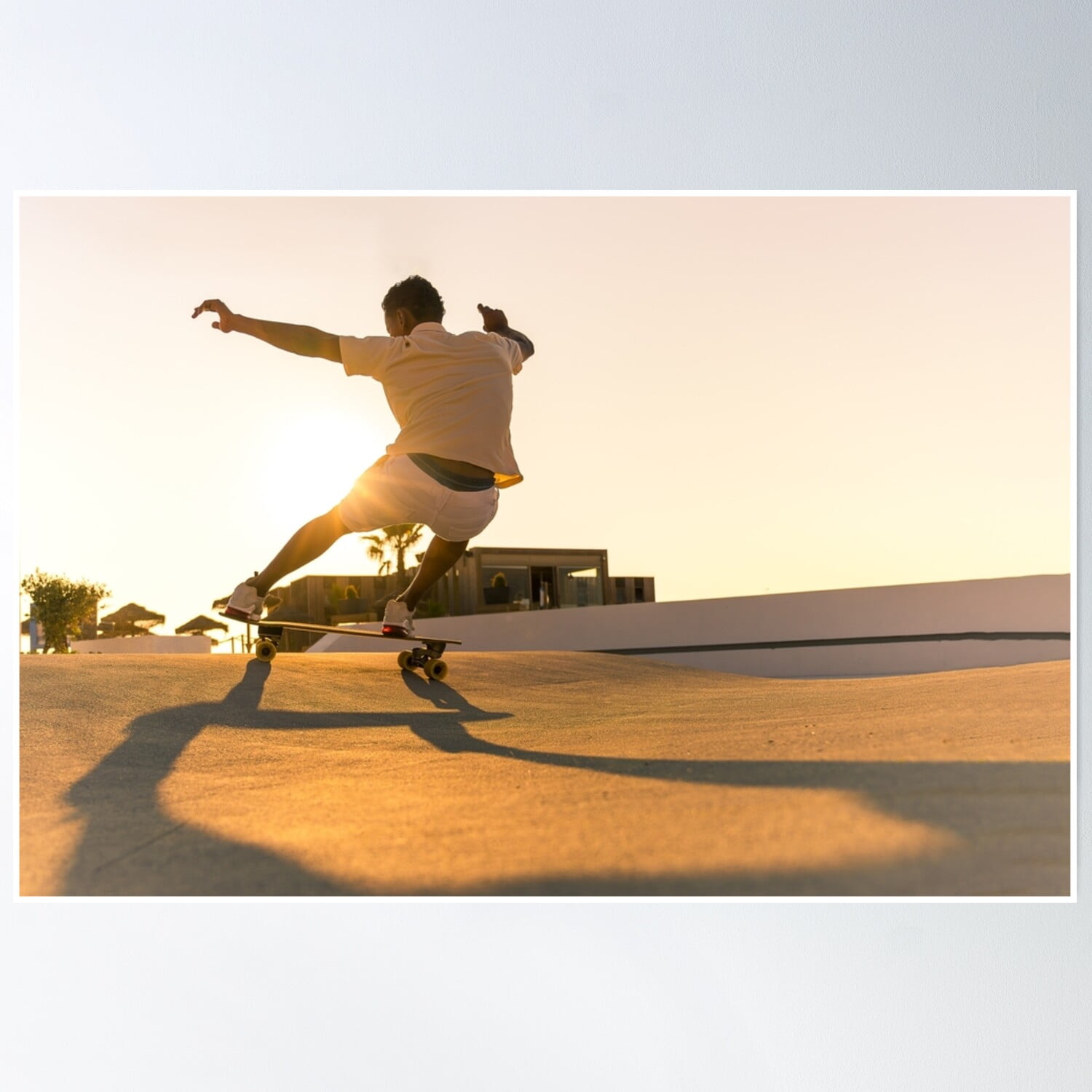 Surf Skater Training Surfing Moves Poster Wall Art, Modern Wall Decor ...