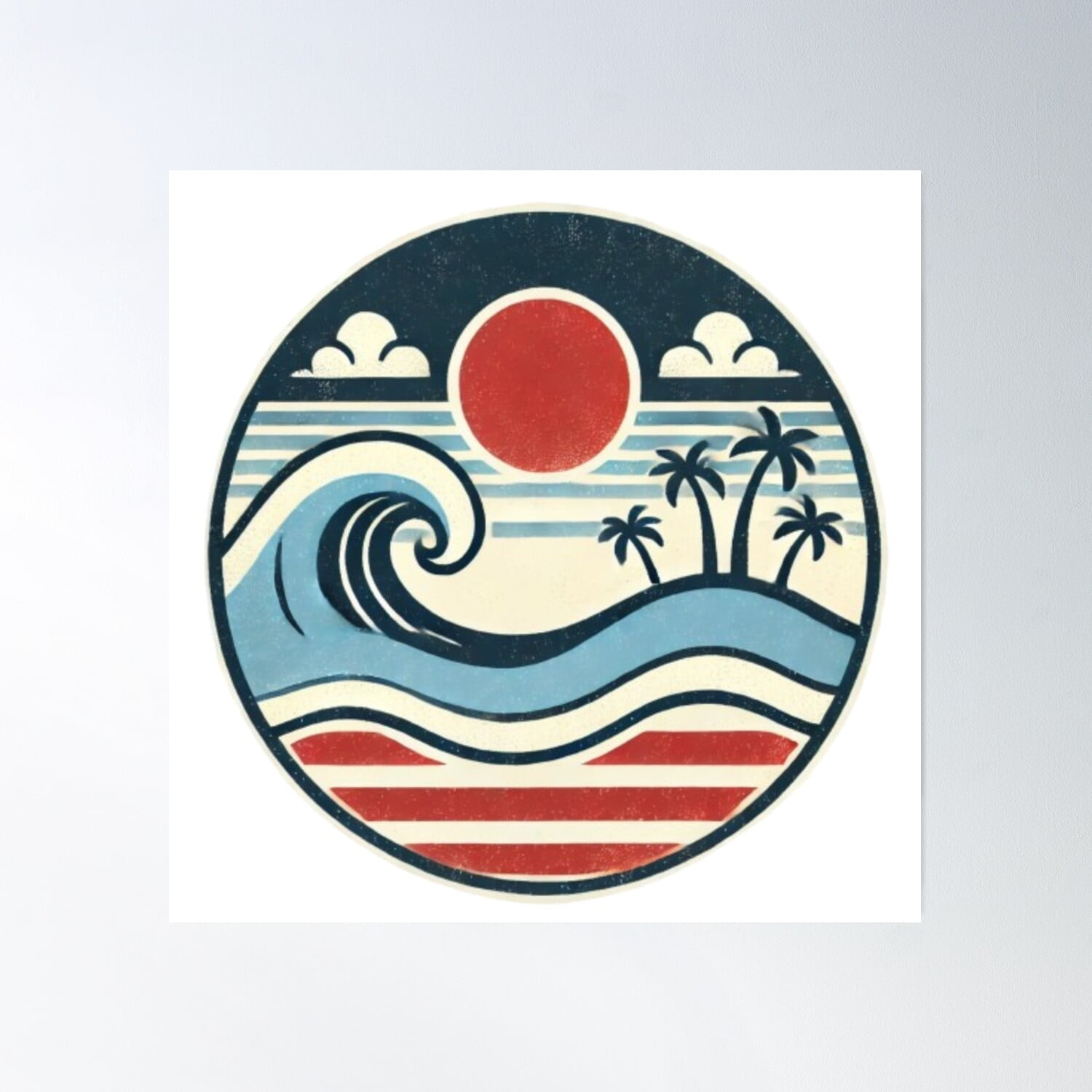 Surf Stickers Sl22 Poster Wall Art, Modern Wall Decor, 16x16 UNFRAMED - Walmart.com