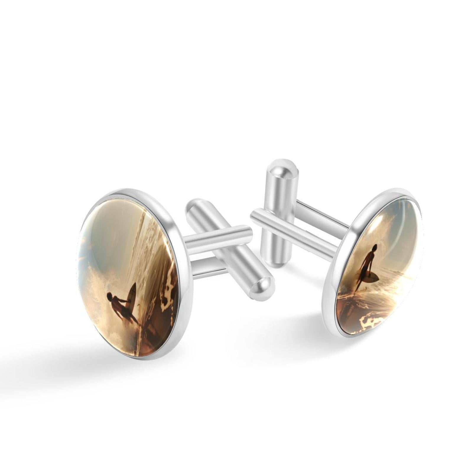 Surf Stylish Mens Cufflink Set for Formal Attire, Made of Stainless ...