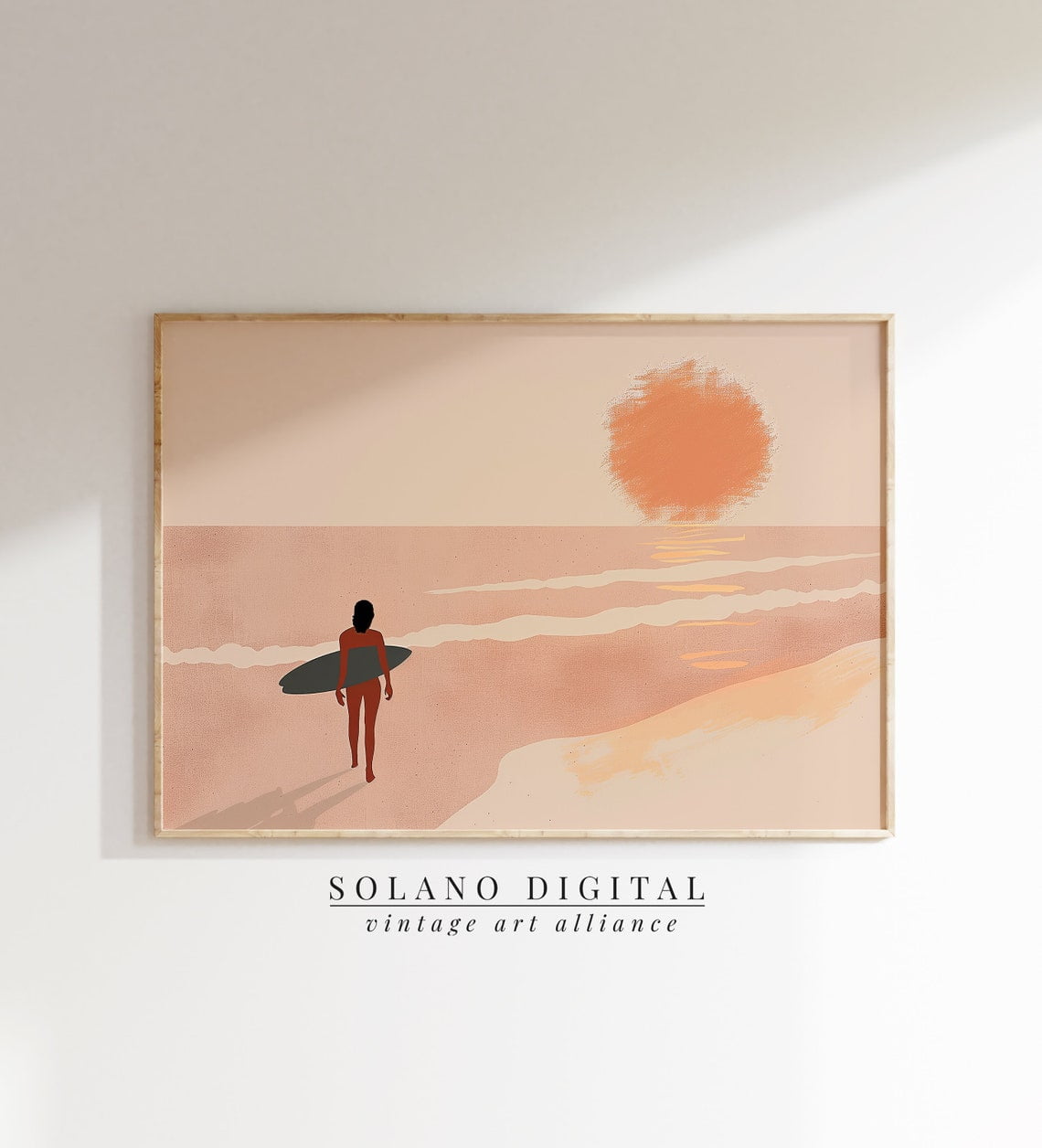 Surf And Sunset Print Beach Wall Art Surf Art Poster Surf Inspired ...