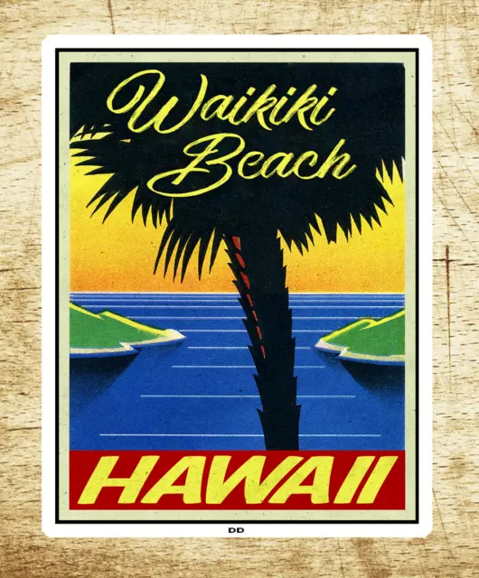 Surf Waikiki Beach Hawaii Decal Sticker Oahu Surfing Vintage Phone ...