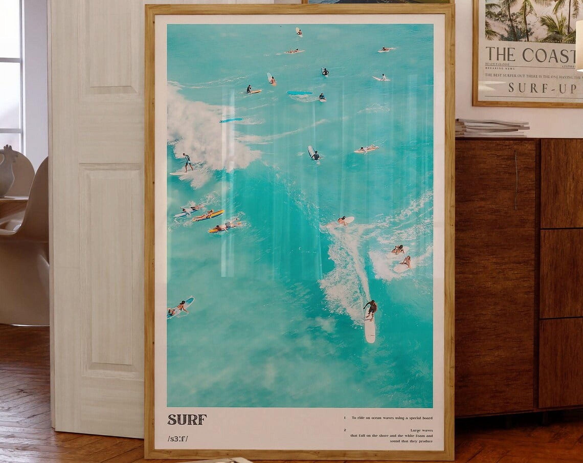 Surf Wall Art, Coastal Surfers Poster, Surf Definition Print, Coastal ...