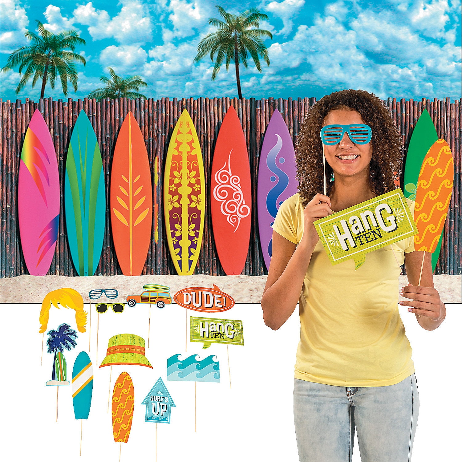 Surf’s Up Photo Booth Kit - 15 Pc - Walmart.com