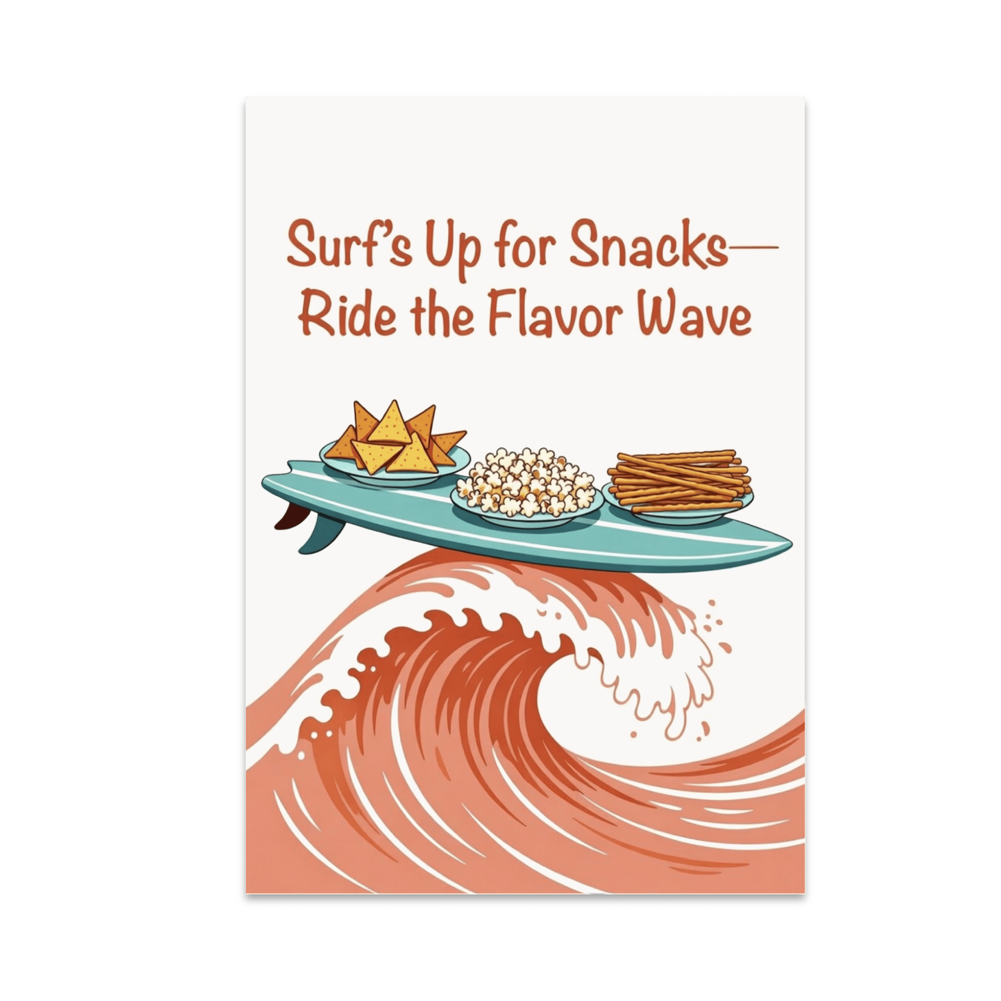 Surf's Up for Snacks - Coastal Living Enthusiast - 13x19 Poster Print ...