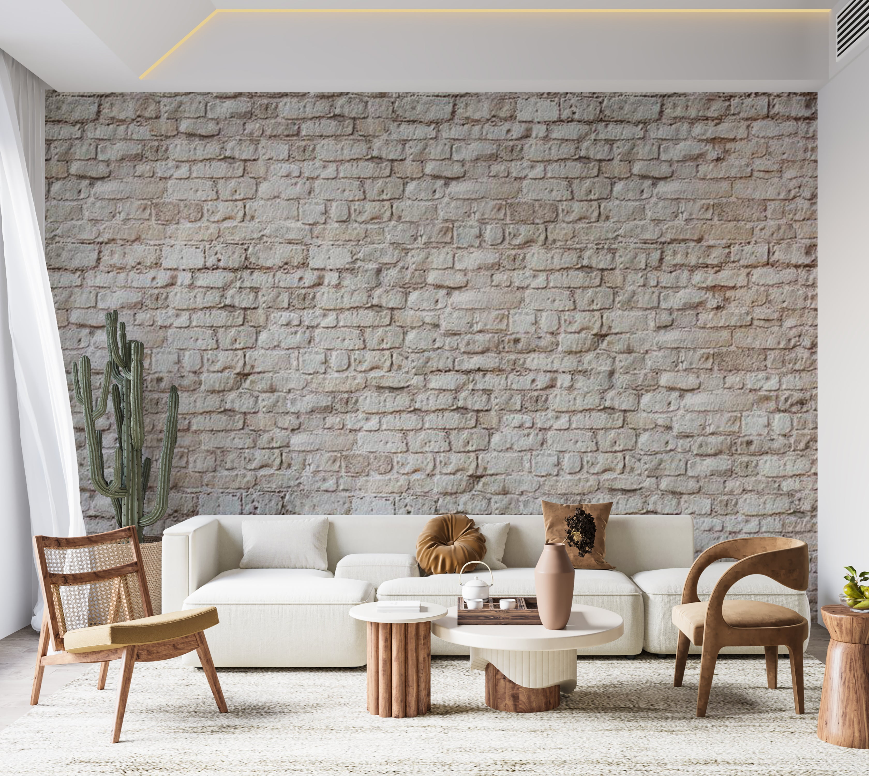 Surface Background Wallpaper Wall Mural - Beige Aesthetic Brick Wall ...