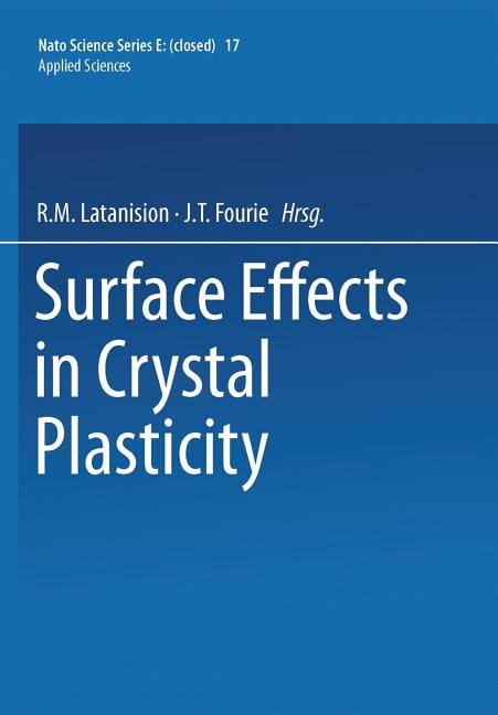 Surface Effects In Crystal Plasticity - Walmart.com