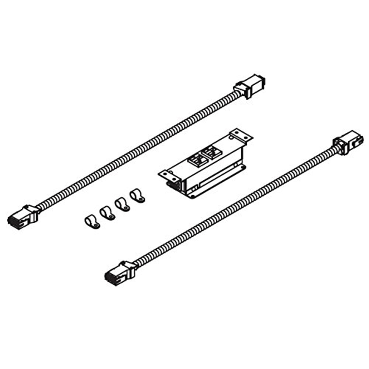 Surface Mount Kits (72" Table Kit - Black Black Flush Grommet, base ...