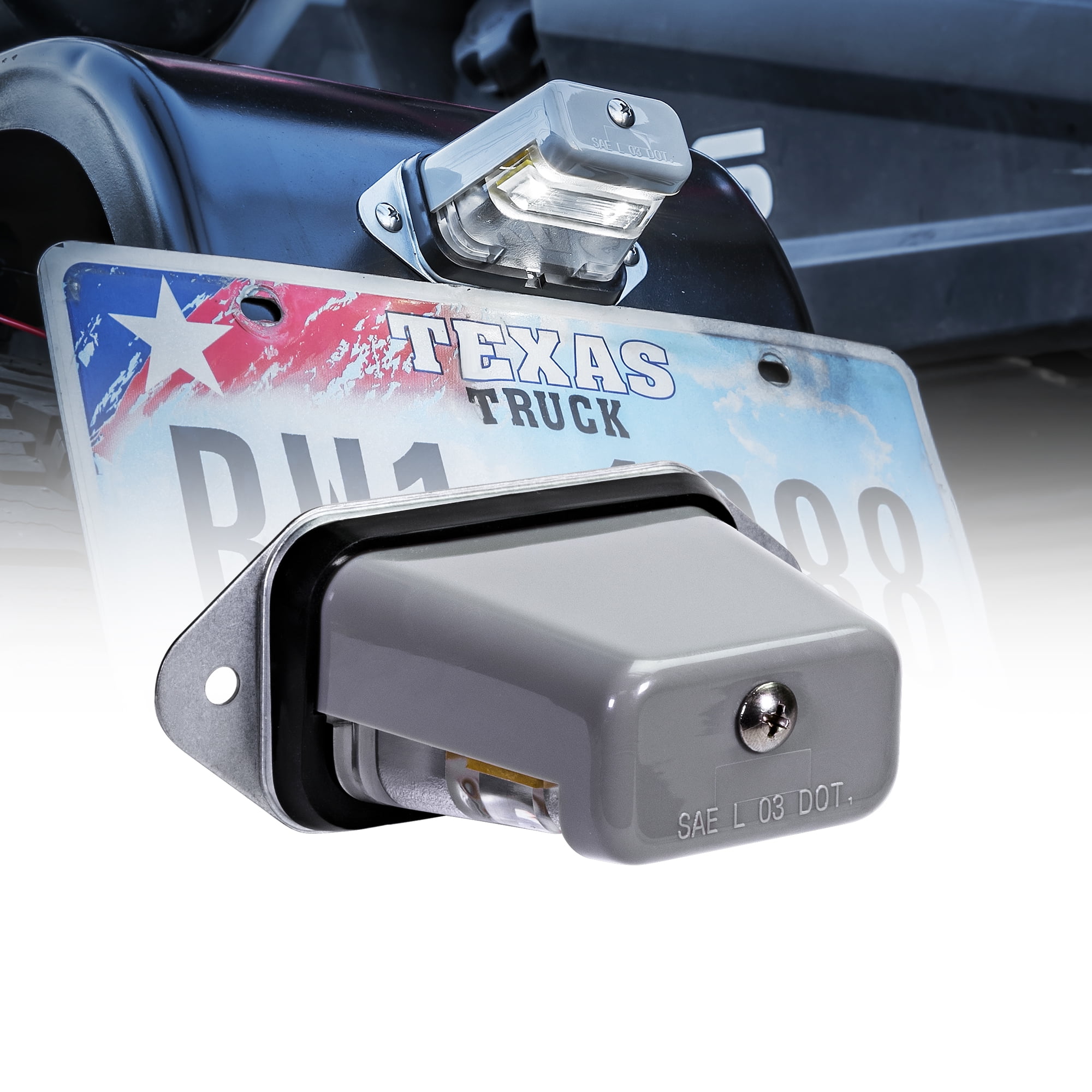 Surface-Mount LED Trailer License Plate Lights [DOT/SAE Certified ...