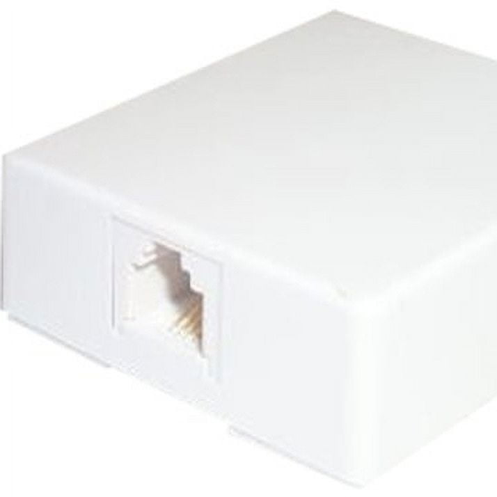 Surface-Mount Modular Wall Jack TV Wire and Cable BT-039 WHITE ...