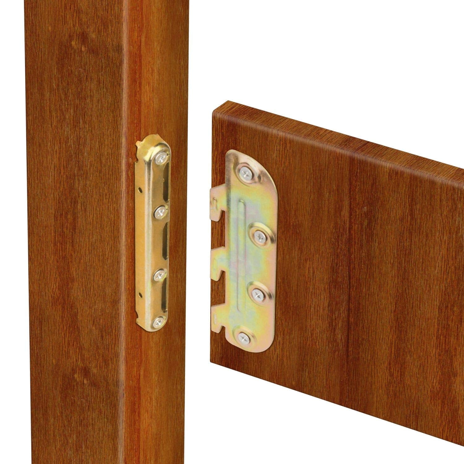 Surface Mounted Bed Rail Brackets-Bed Frame Hardware for Wood Bed Frame ...