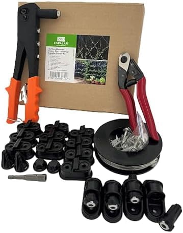 Surface Mounted Heavy Duty Espalier/Trellis Starter Kit for Climbing ...