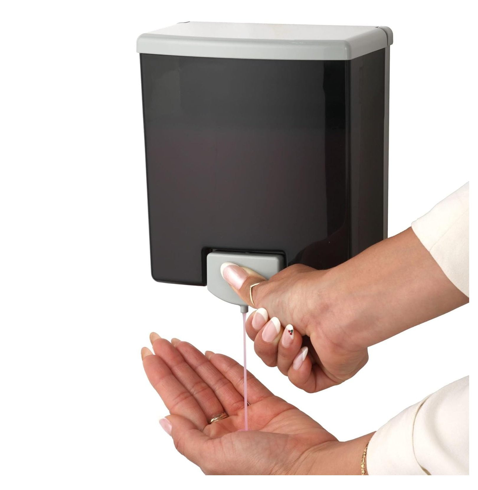 Surface-Mounted Soap Dispenser - Manual Wall-Mounted 40 fl oz Capacity ...