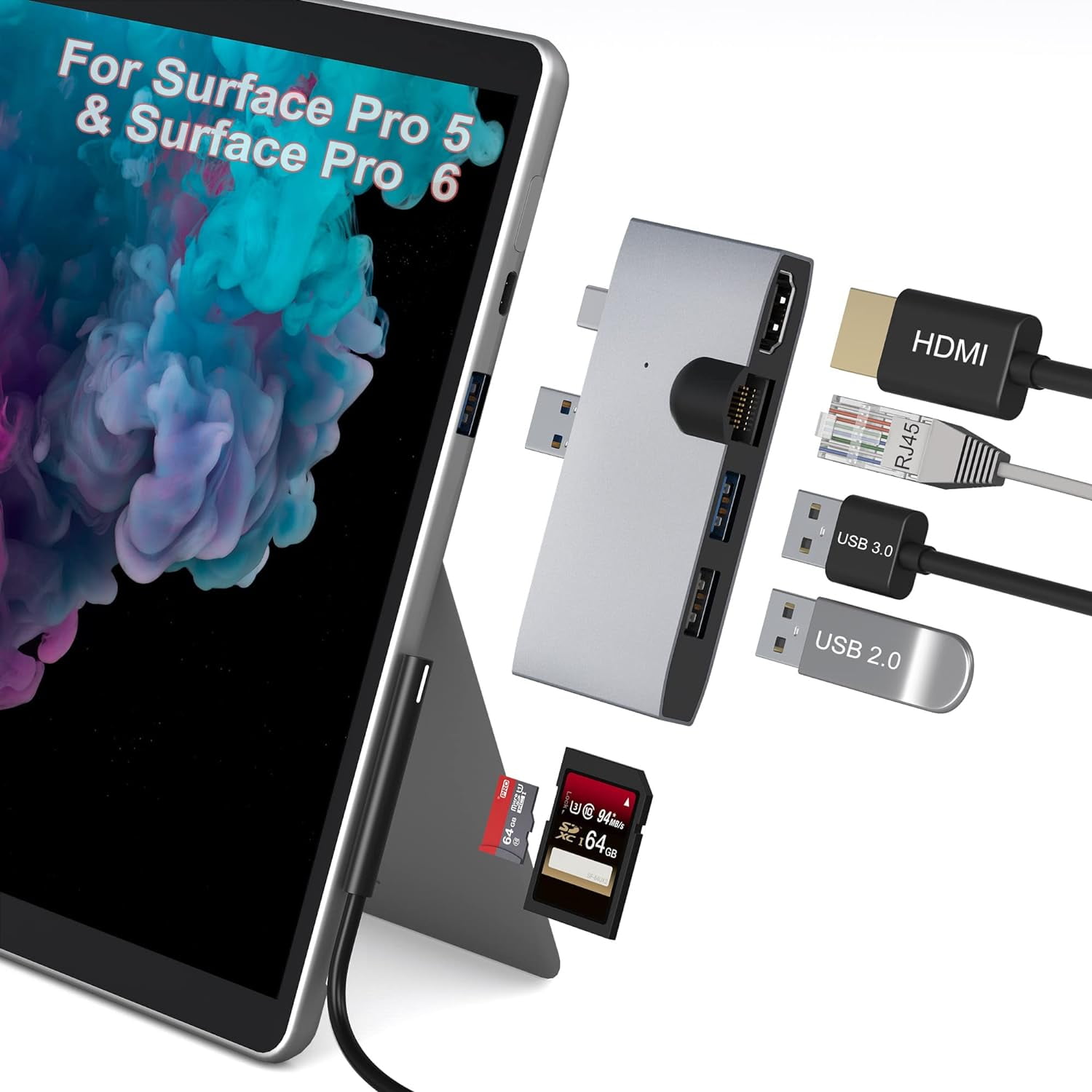 Surface Pro 6 Docking Station Surface Pro 5 Docking Station Usb Adapter With 4k Hdmi Port