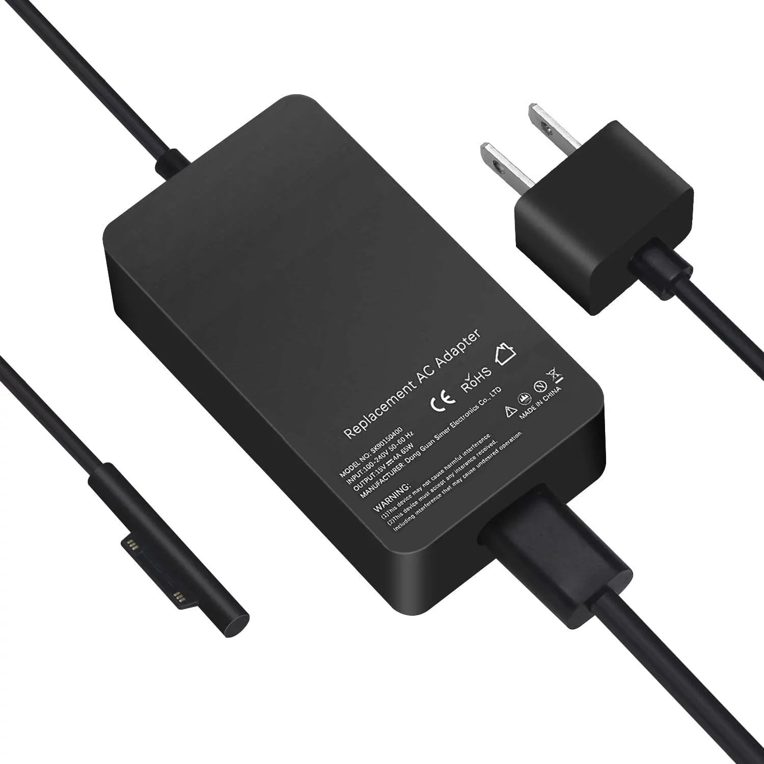 VUOHOEG 65W Power Supply Cord for Microsoft Surface Pro 3-9, X, Laptop ...