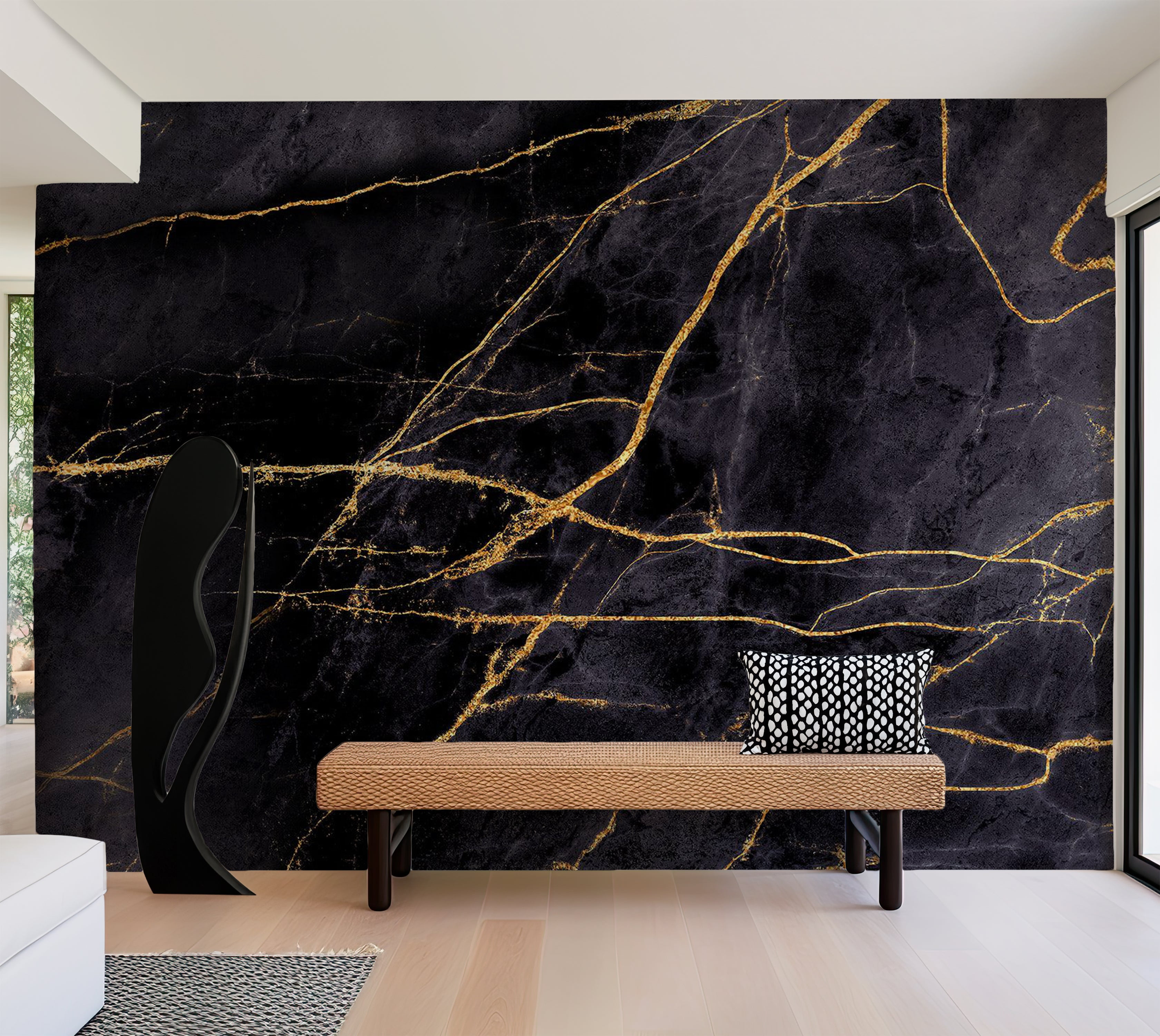 Surface Texture Wallpaper Wall Mural - Golden Paths - Walmart.com