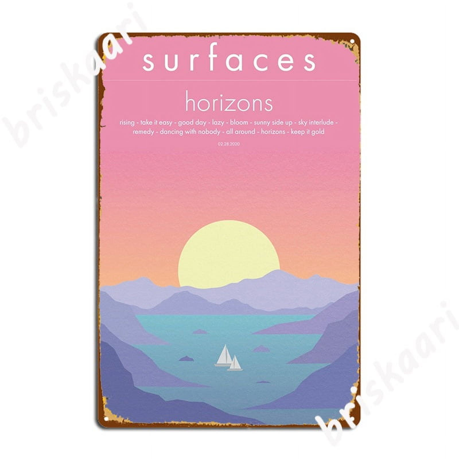 Surfaces Horizons Album Cover Poster Metal Plaque Poster Designing ...
