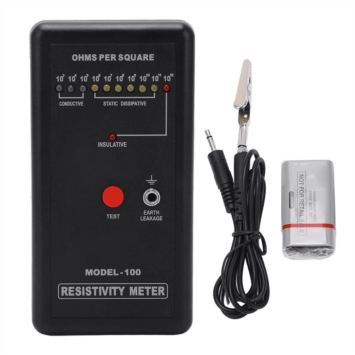 Surfaces Resistance Tester, Handheld Electrostatic Static Resistivity ...