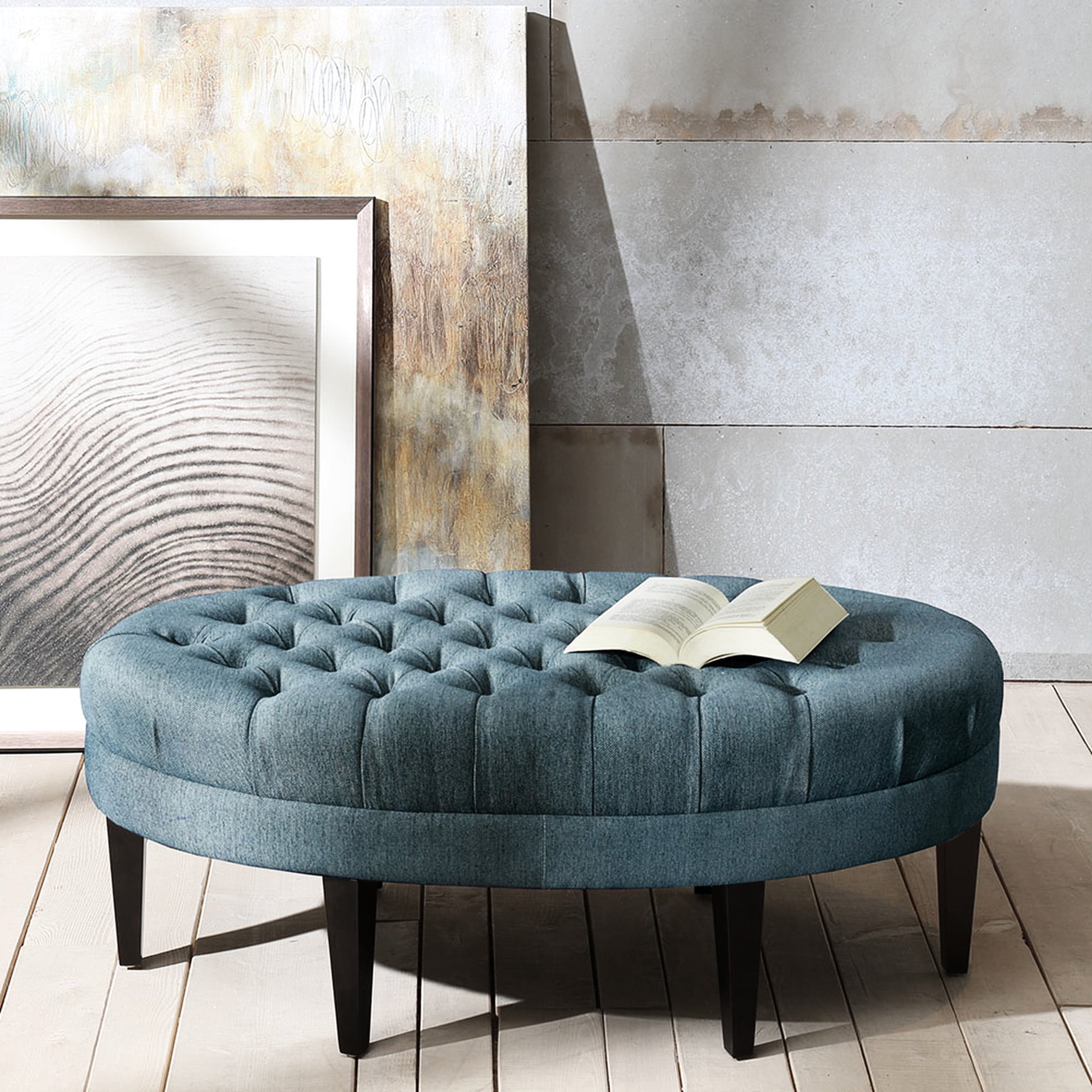 Surfboard With Dusty Blue Upholstery - Classic Oval For Living Area ...