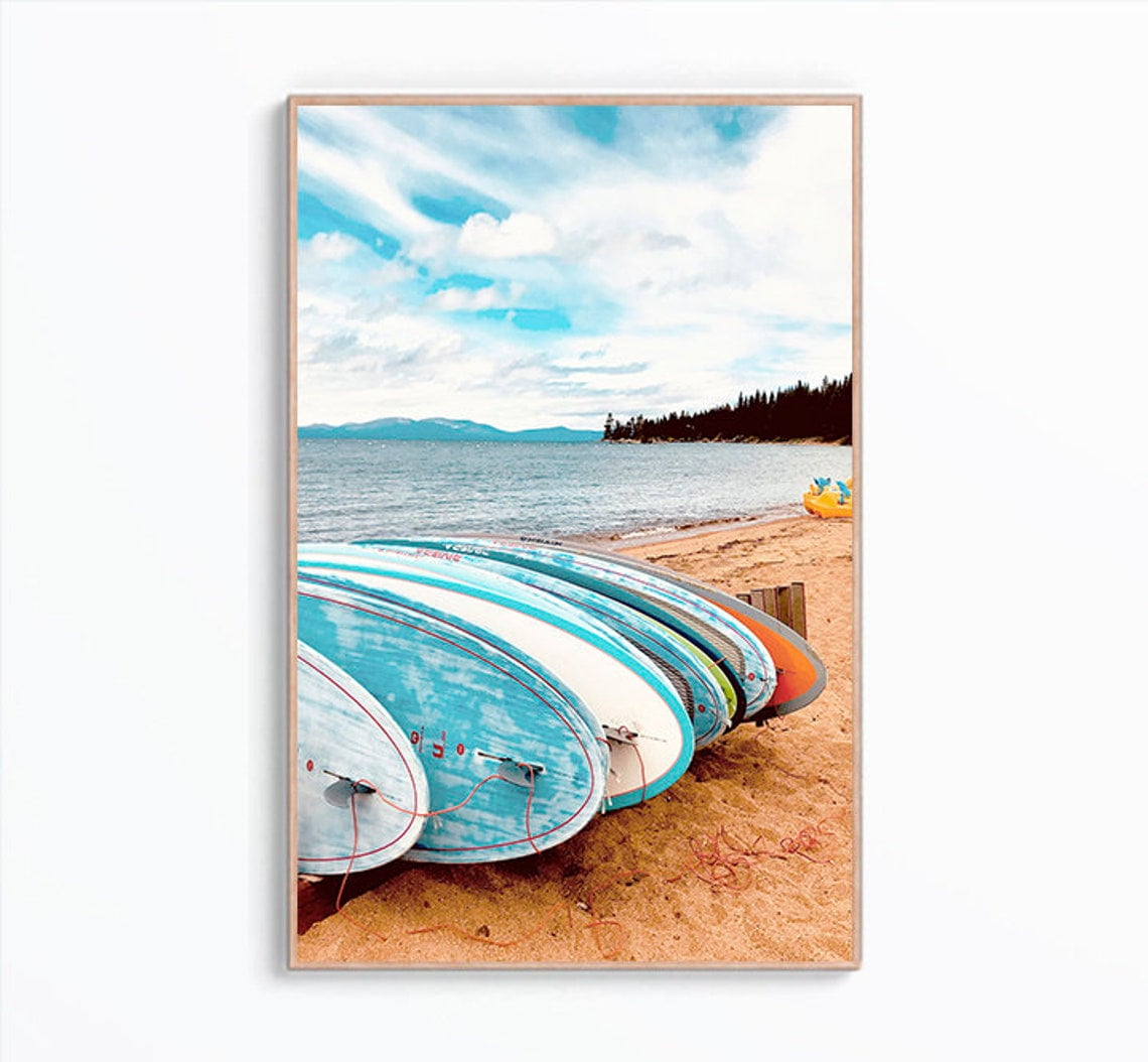 Surfboard Printable Wall Art, Beach Prints, Surfboard Wall Art, Coastal ...