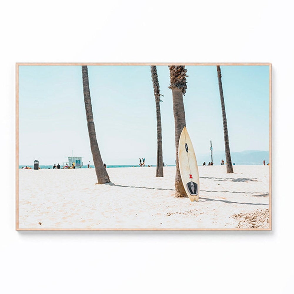 Surfboard Wall Art Print, Surf Print, Coastal Decor, California Poster ...