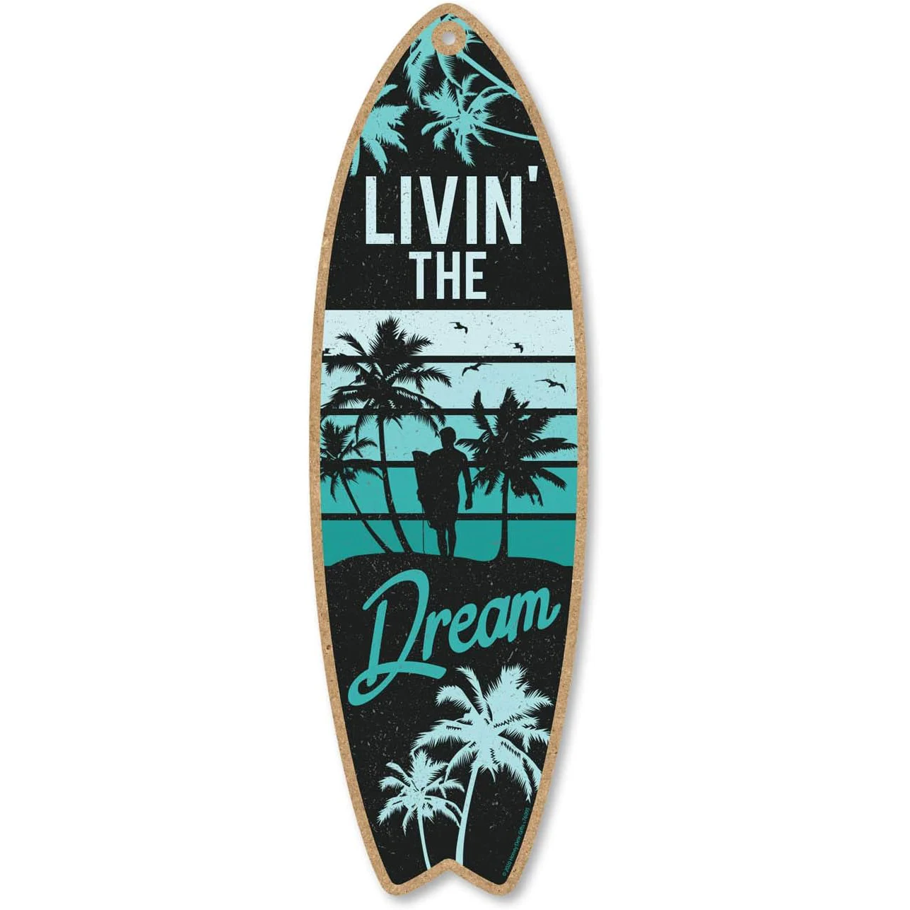Surfboard Wooden Hanging Sign Ocean Decor Summer Decor Outdoor Decor ...