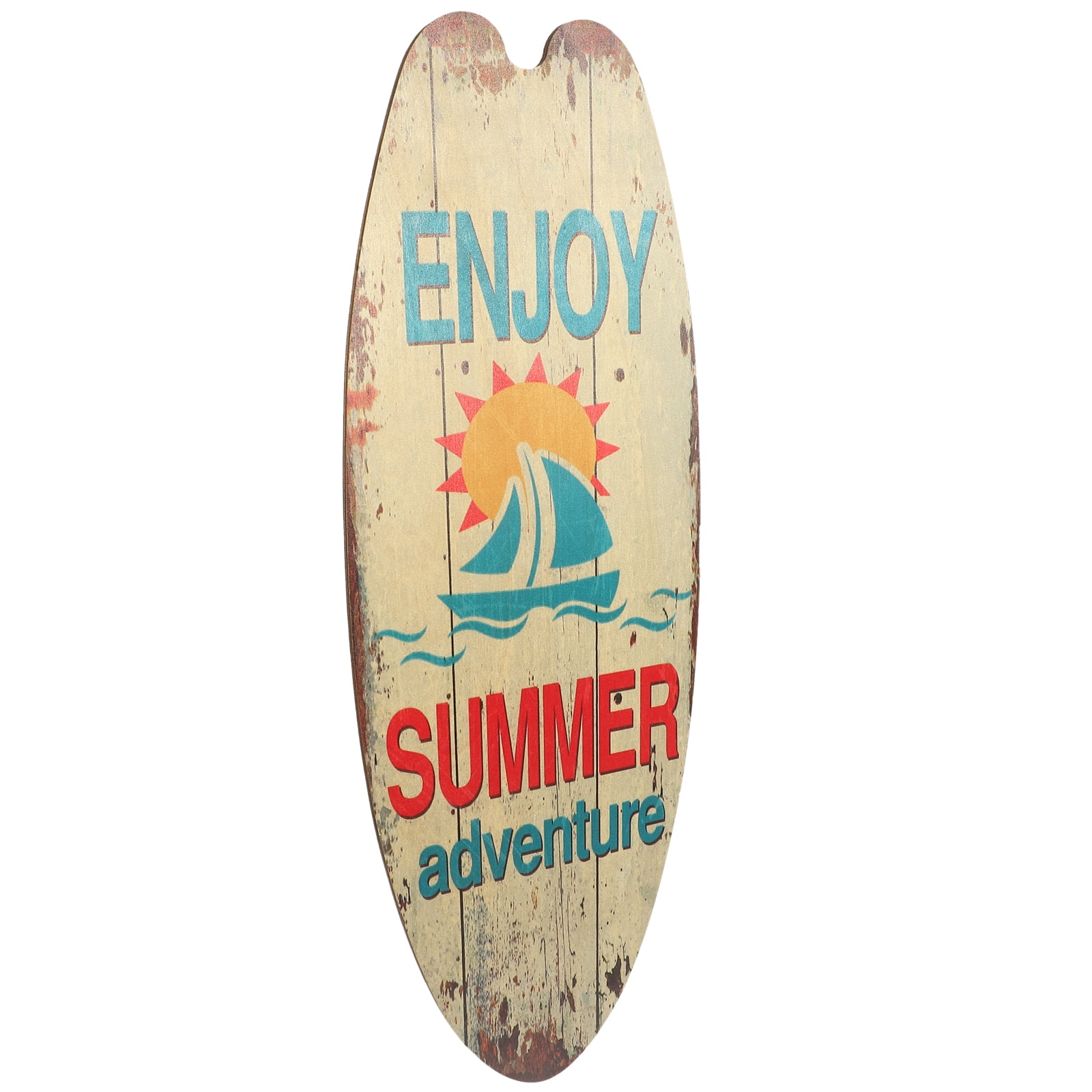 Surfboard Wooden Sign Mini Signage Signs Vintage Coastal Decor Wall ...