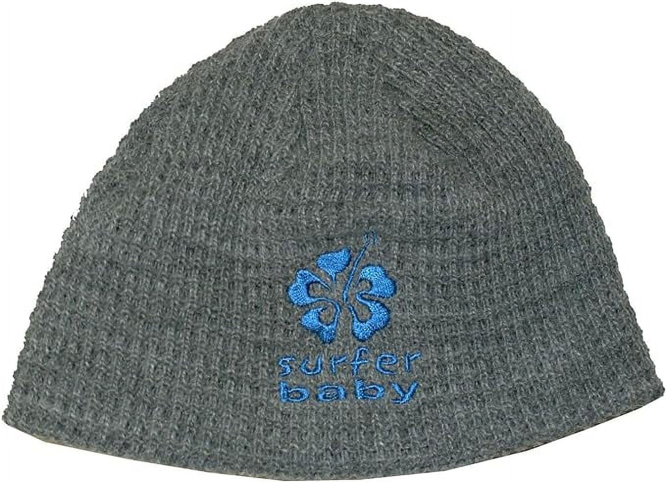 Surfer Baby Grey Knit Beanie Tuk Hat w/Soft Fleece Lining for Infants ...