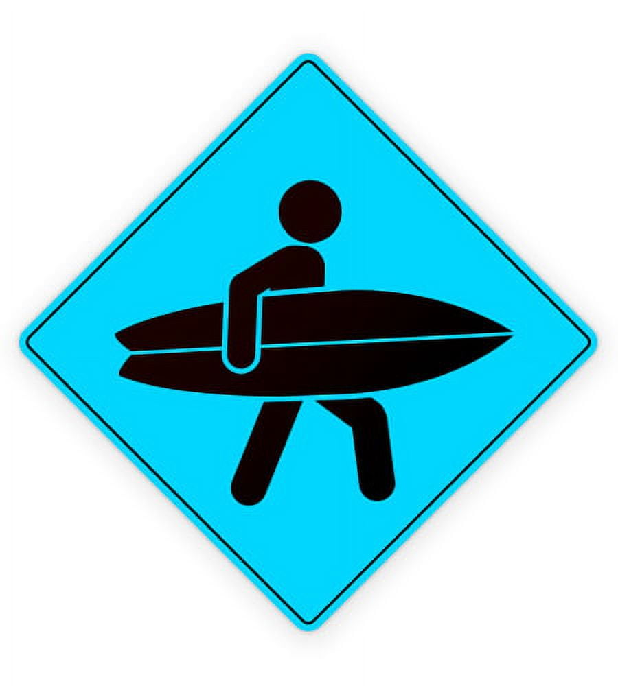 Surfer Blue - 12" Vinyl Sticker Waterproof Decal - Walmart.com