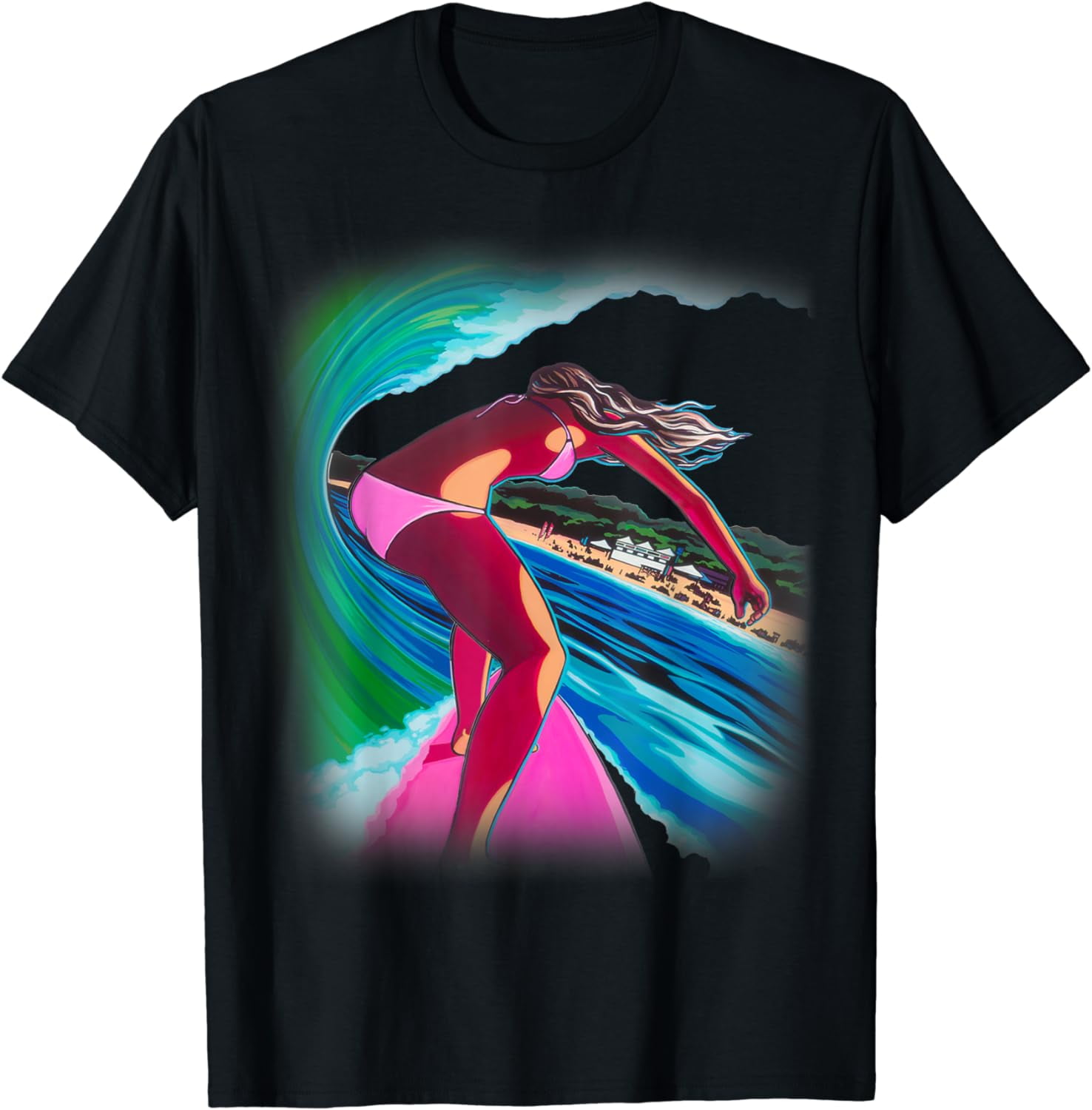 Surfer Design for Surf Beach | Surfing Girl | Surfing T-Shirt - Walmart.com