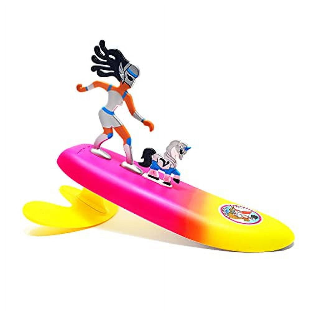 Surfer Legends & Pets: Ocean Surf Wave Powered Mini-Toys, Sea Beach Toy ...