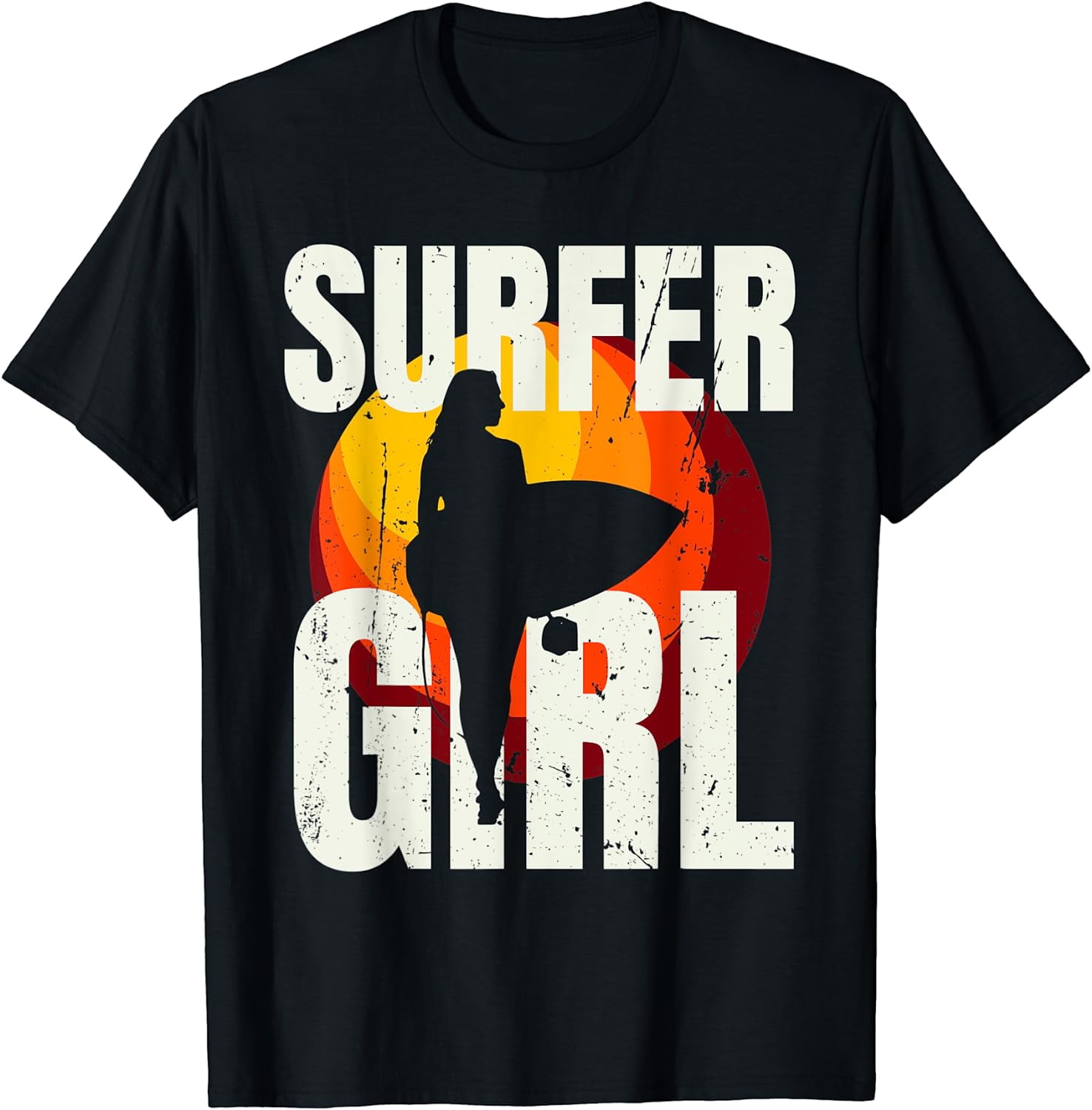 Surfer Girl Cool Surfing Vintage Surf Summer Vacation T-Shirt - Walmart.com