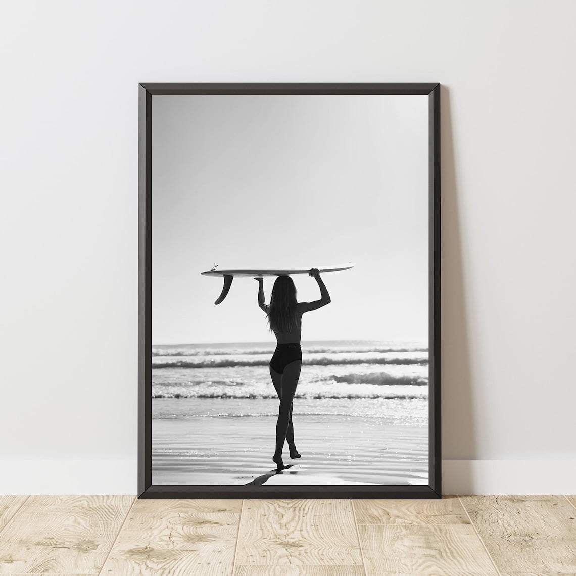 Surfer Girl Surf Surfboard Ocean Summer Poster Unframed Paper Print ...