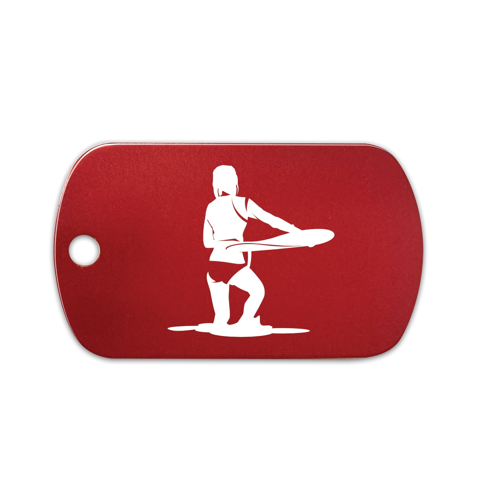 Surfer Girl V3 GI Dog Tag Aluminum Keychain surf surfing - Red ...