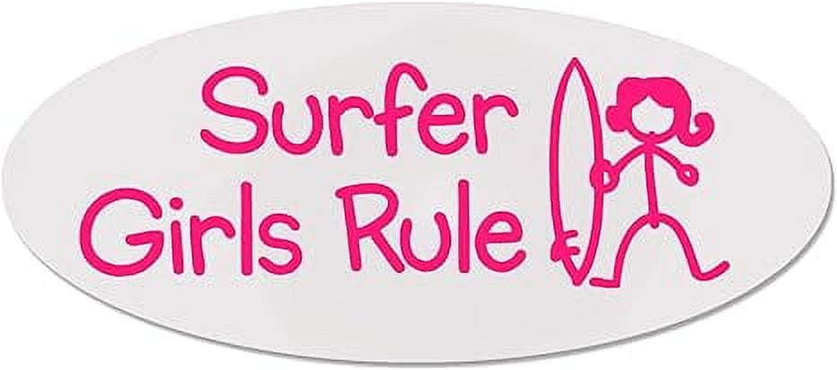 Surfer Girls Rule Car Baby Window or Bumper Sticker - Walmart.com